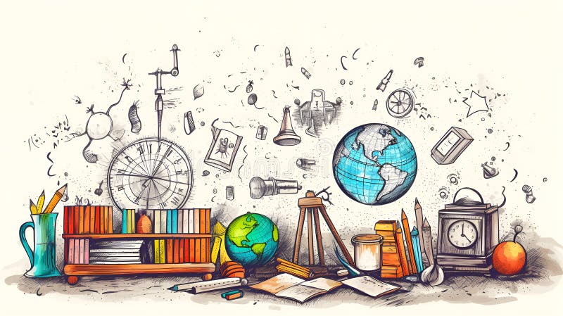 Engaging Educational Illustration Background with Back To School Theme ...