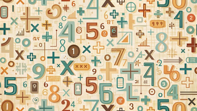 Engaging Educational Wallpaper Modern Minimalist Math Pattern Featuring ...