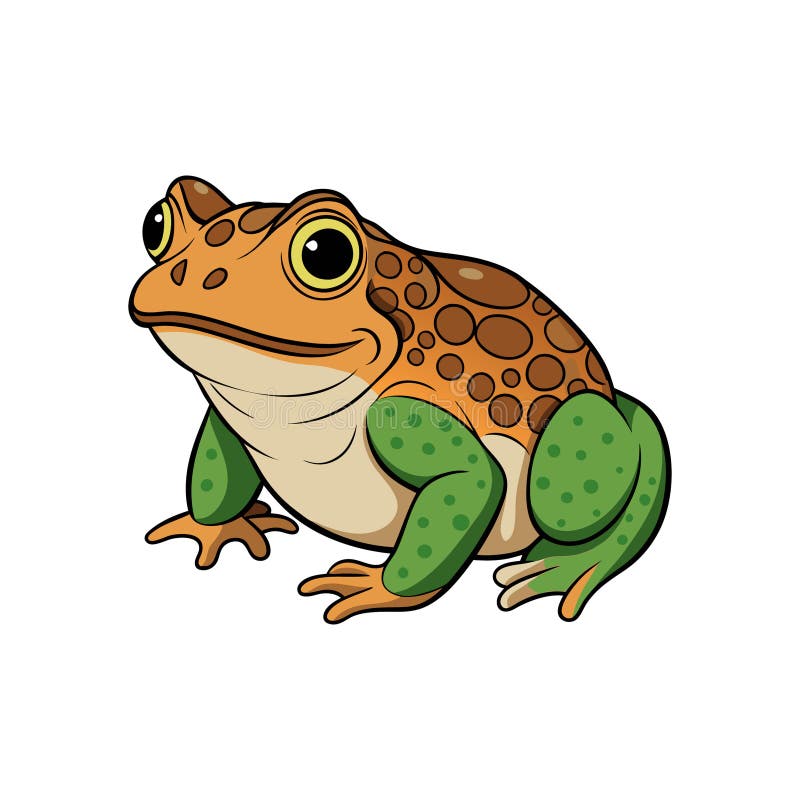 Engaging Endemic Toad Coloring Template Stock Photo - Illustration of ...