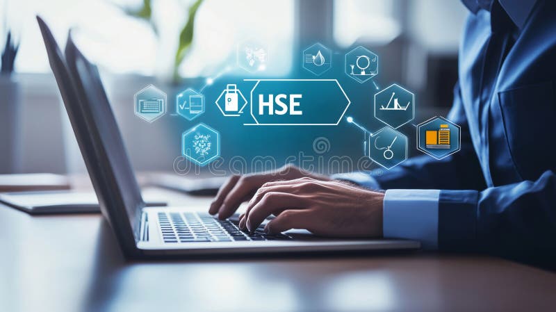 Engaging with HSE Practices in a Modern Work Environment Stock Photo ...