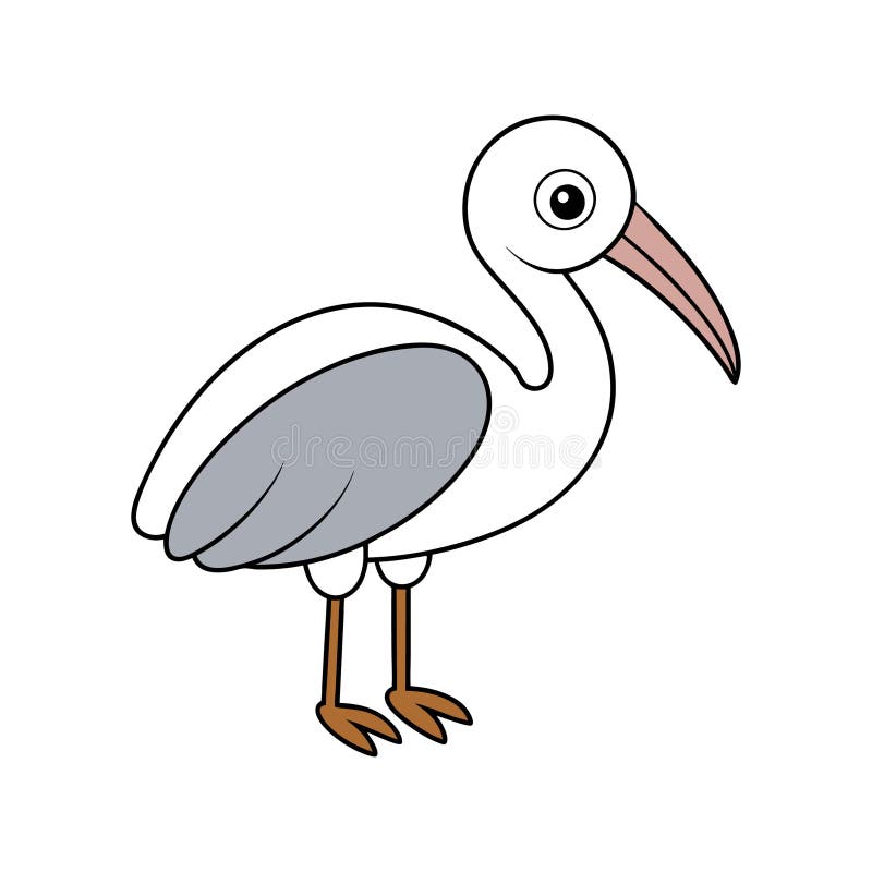Engaging Ibis Coloring Template Stock Illustration - Illustration of ...