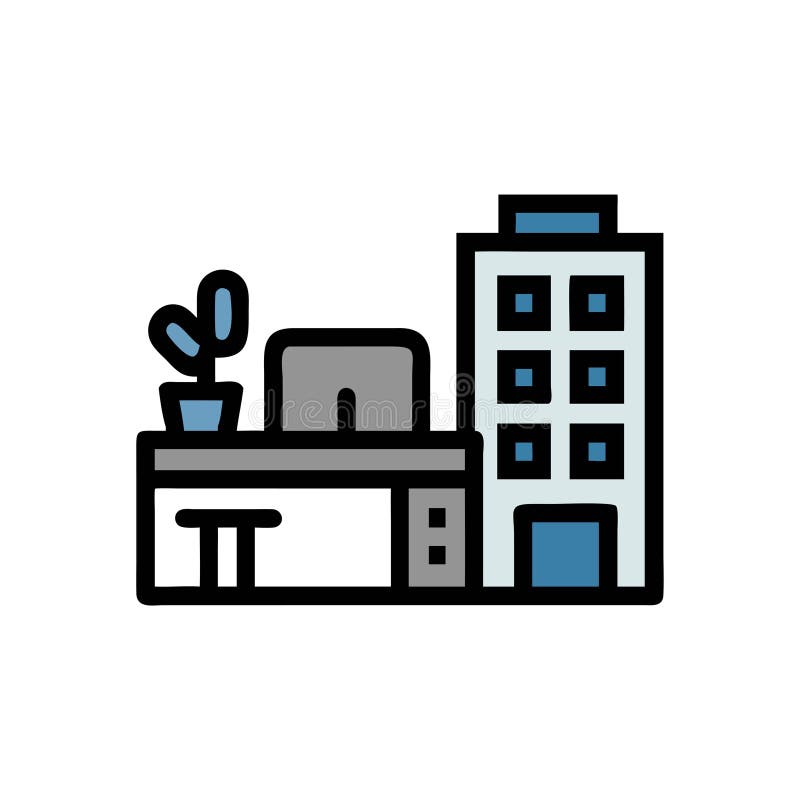 Engaging Icon for Office Space Design Stock Vector - Illustration of ...