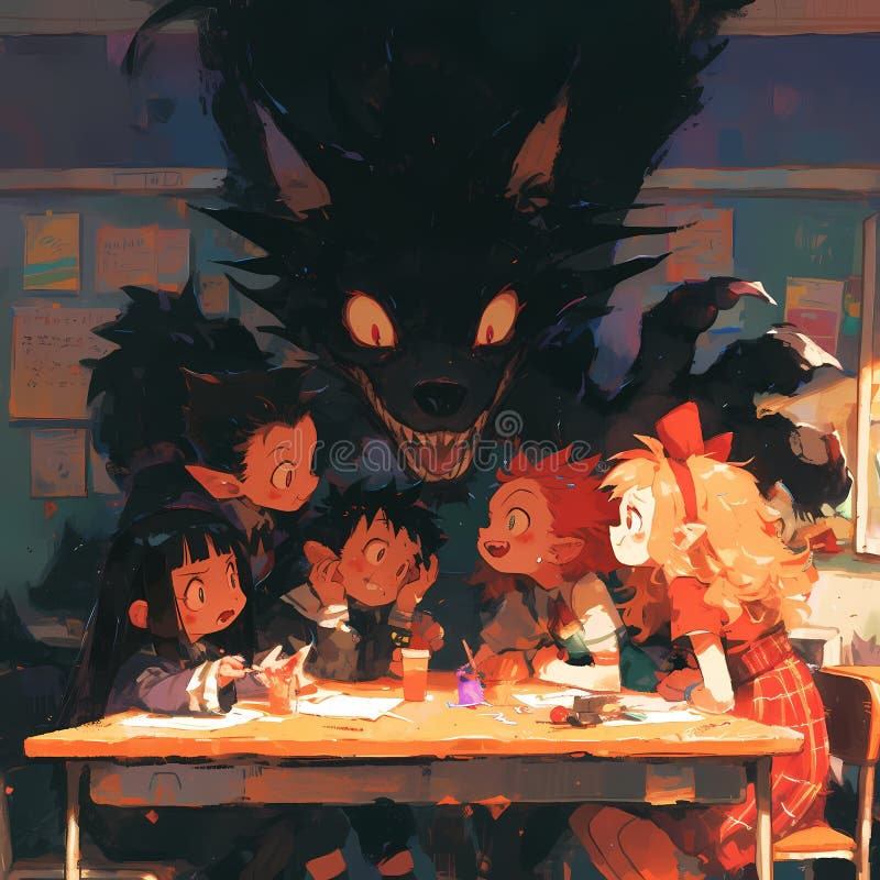 Monsters in a Classroom: a Fun and Friendly Scene for Stock Images ...