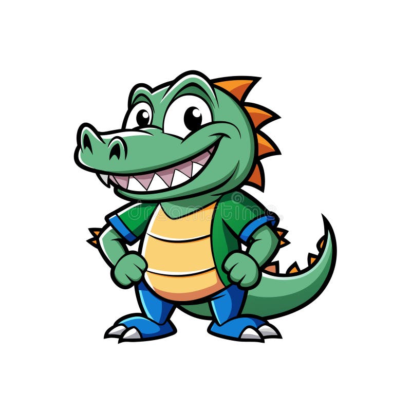 Sleepy Alligator Practicing Fun Stock Illustration - Illustration of ...