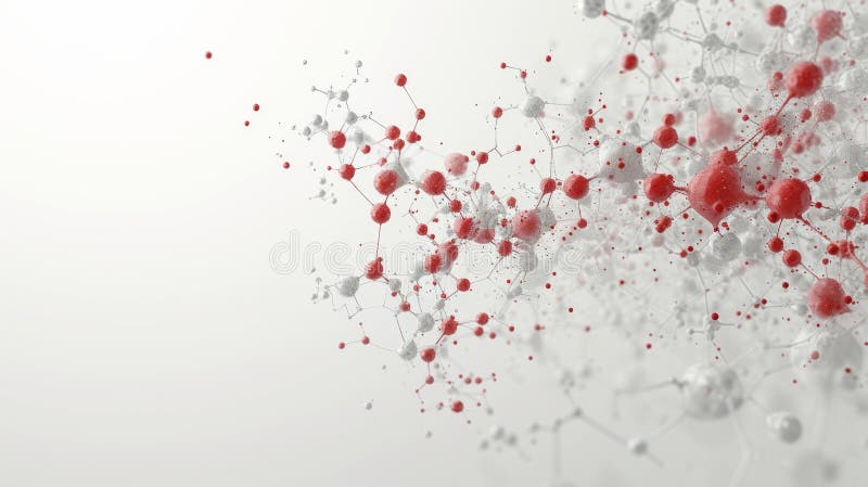 Engaging Image of Abstract Molecular Structures on a Simple Backdrop ...