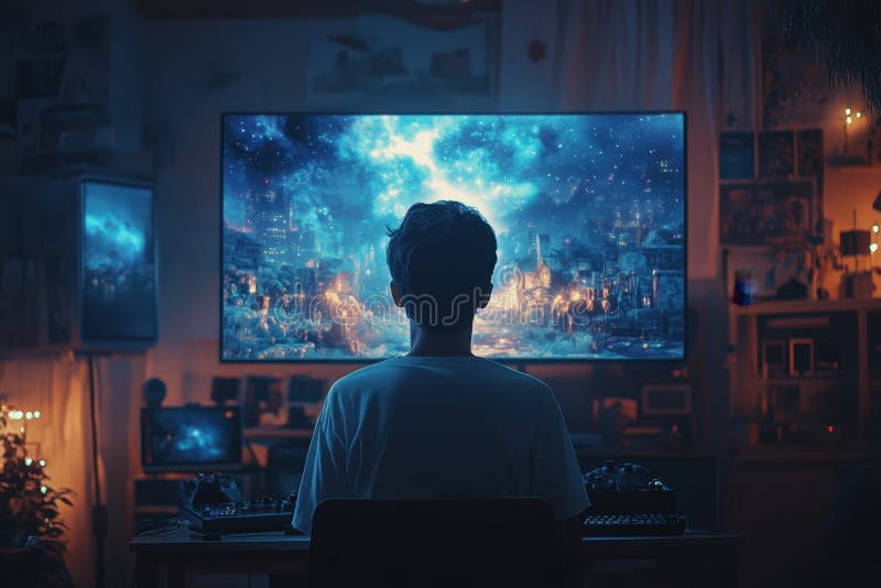 Engaging in Immersive Gaming Experience at Home on Large Screen with ...