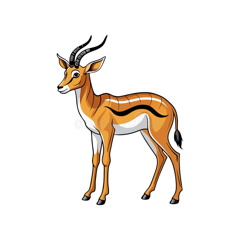 Engaging Impala Coloring Activity Stock Photo - Illustration of ...