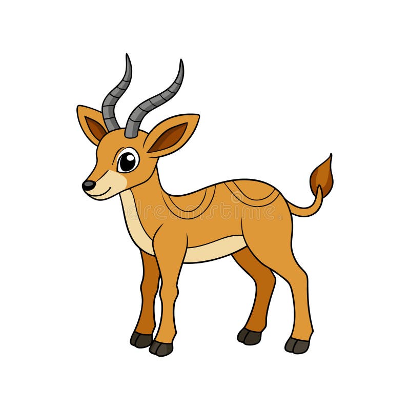 Engaging Impala Coloring Activity Stock Photo - Illustration of wild ...