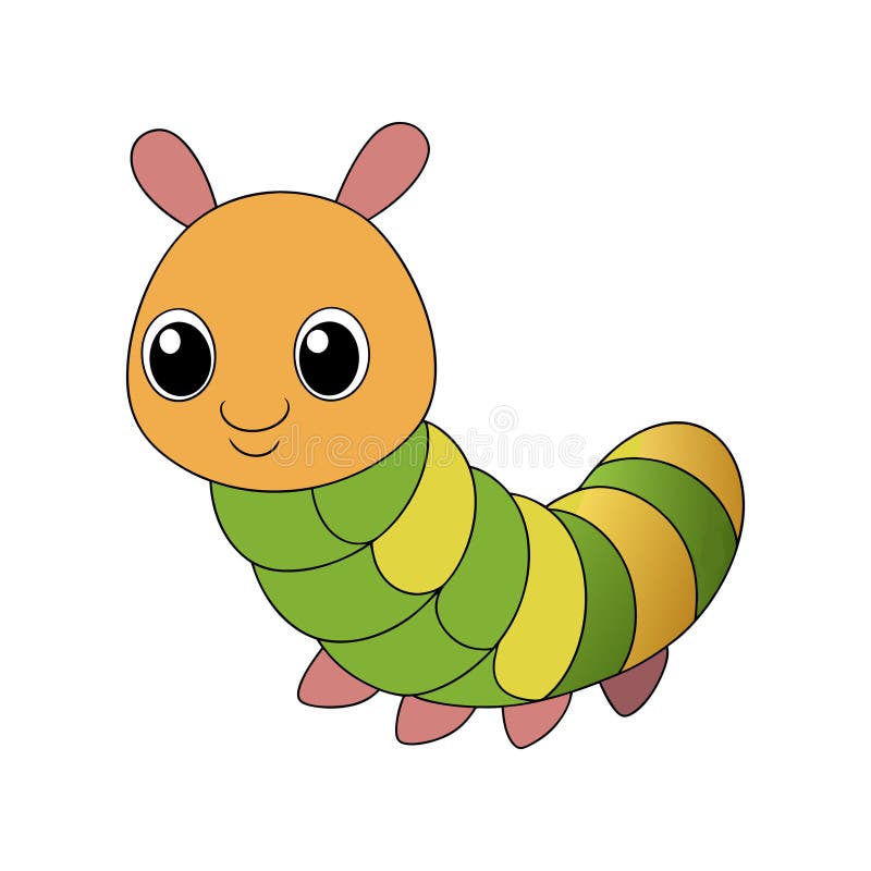 Engaging Inchworm Coloring Activity Stock Photo - Illustration of ...