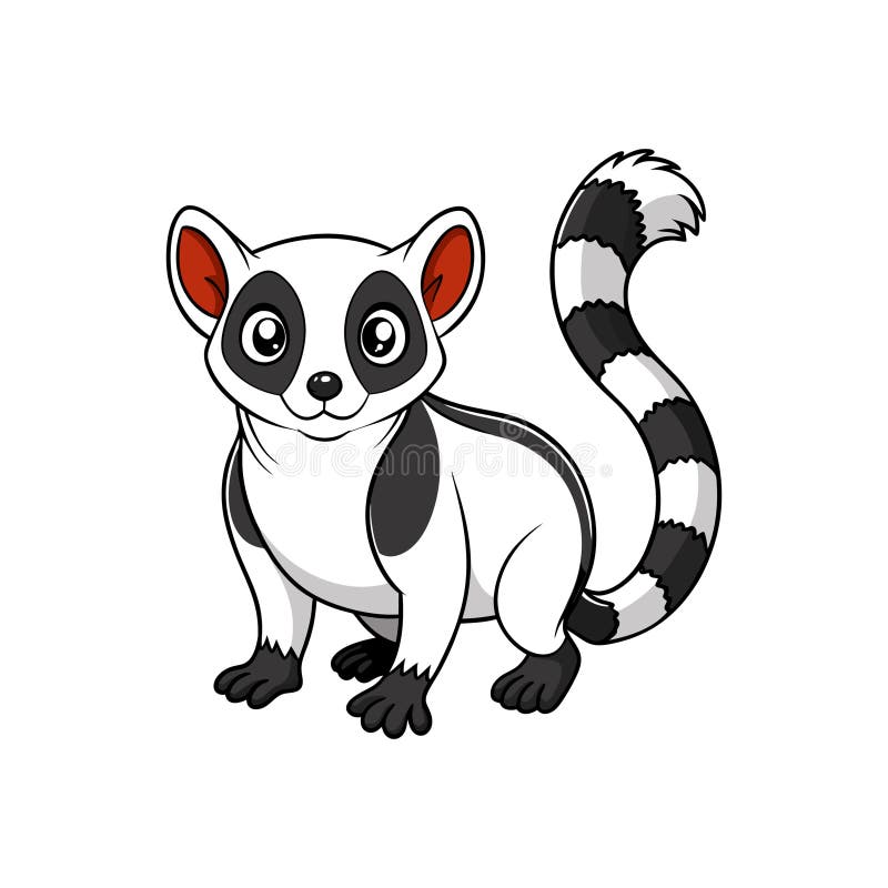 Engaging Indri Coloring Activity Stock Image - Illustration of kids ...