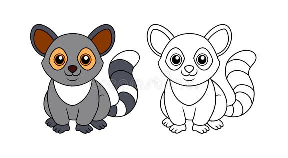 Engaging Indri Coloring Activity Stock Vector - Illustration of element ...