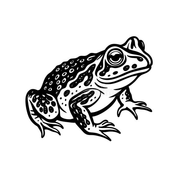 Engaging Endemic Toad Linocut Arts Template Stock Photo - Illustration ...