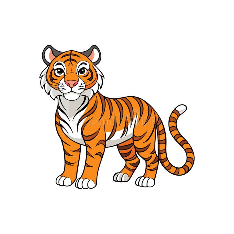 Engaging Malayan Tiger Coloring Template Stock Image - Illustration of ...