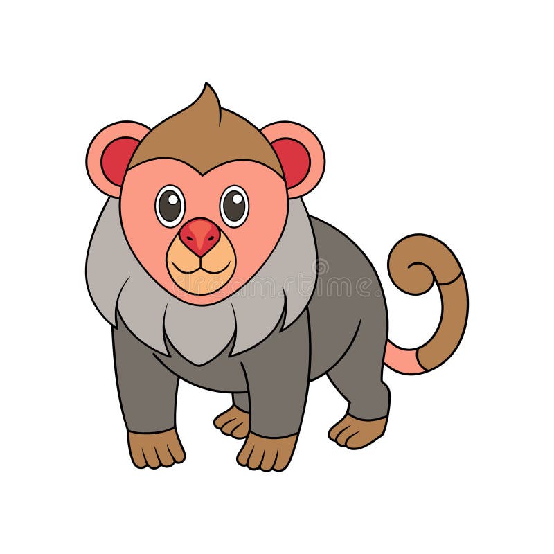 Engaging Mandrill Coloring Template Stock Image - Illustration of ...