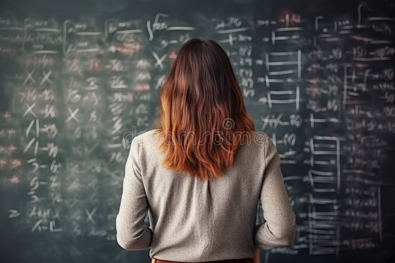 Female Teacher Engaging in Math Calculation. AI Generated Stock ...