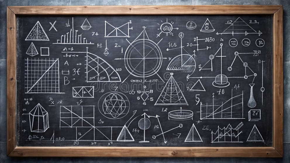 Engaging Math Equations on a Chalkboard a Visual Guide To Geometry and ...