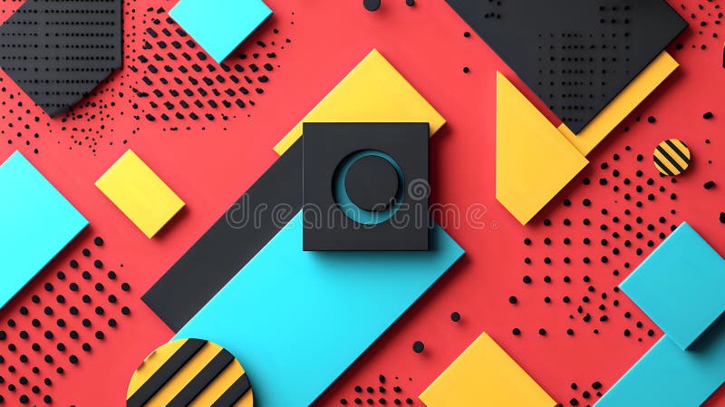 Engaging Modern Abstract Design with Bold Shapes for School Background ...