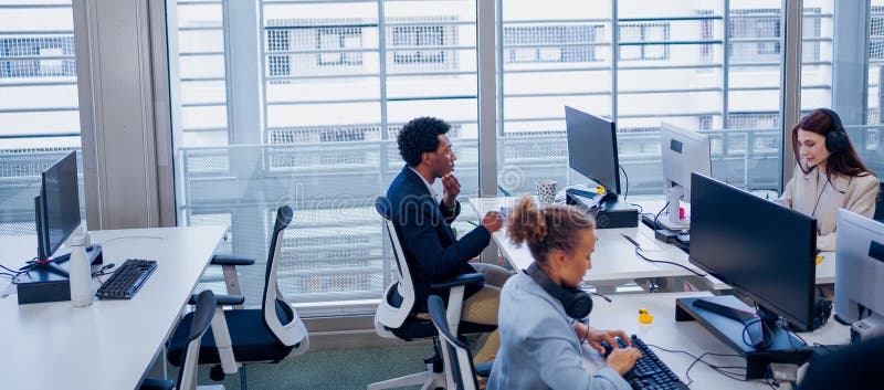 Engaging in Modern Office Collaboration with a Variety of Diverse Team ...