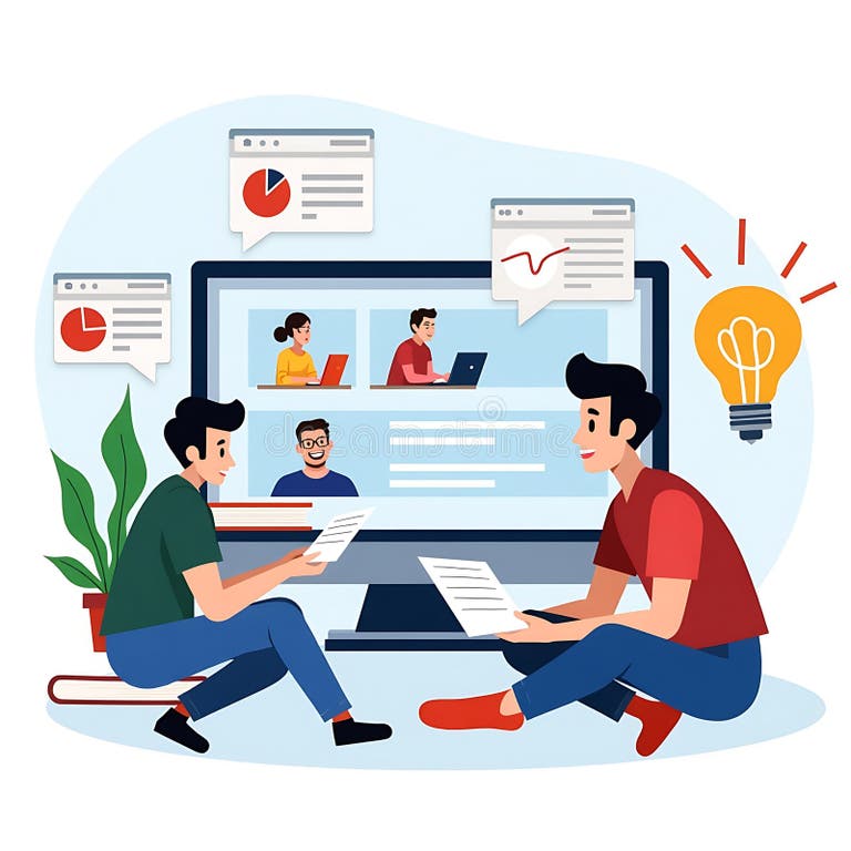 Engaging Online Learning Platforms for Modern Education Stock ...