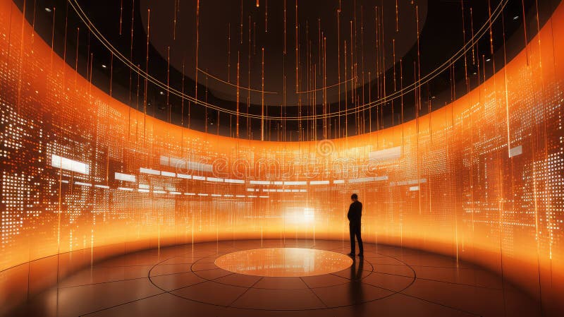 Engaging Orange Data Background Stock Illustration - Illustration of ...