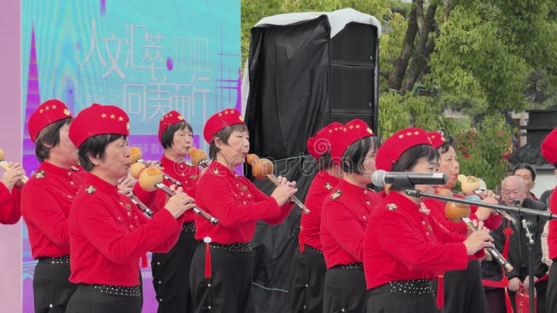 An Engaging Performance by a Vibrant Musical Ensemble in Red ...