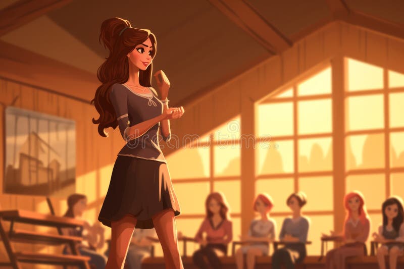 Engaging Physical Education Class in a Bright Gym Environment Fostering ...