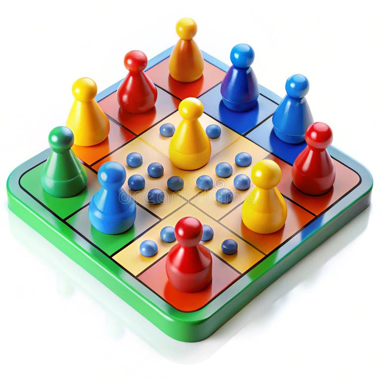Plastic Board Game with Customized Pieces Stock Illustration ...