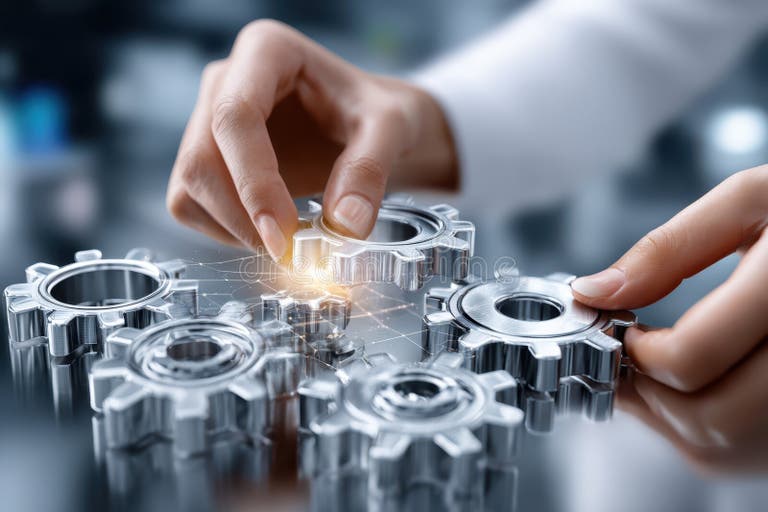 Engaging in Precision Assembly with Metallic Gears in a Modern Workshop ...