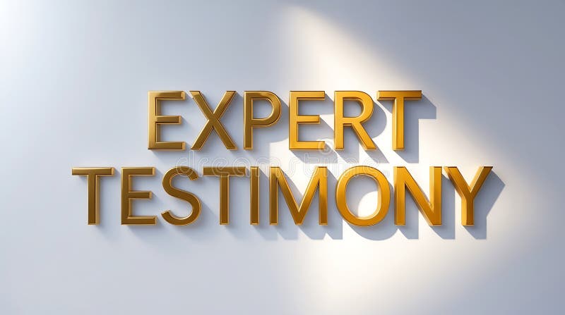 Engaging Presentation of Expert Testimony in Bold Typography on a White ...