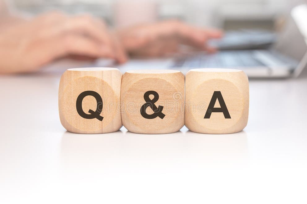 Engaging QA Blocks Featuring a Laptop Background To Enhance Interactive Sessions and Discussions ...