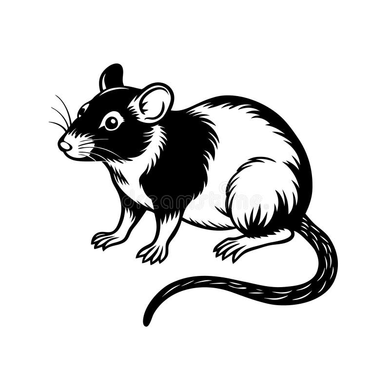 Engaging Rat Linocut Arts Template Stock Photo - Illustration of ...