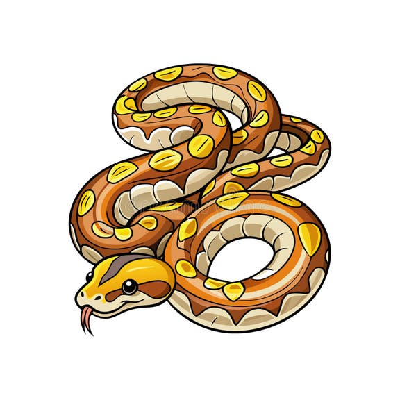 Engaging Reticulated Python Coloring Activity Stock Illustration ...