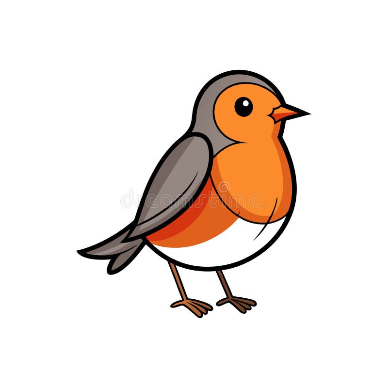 Engaging Robin Coloring Illustration for Kids Stock Illustration ...
