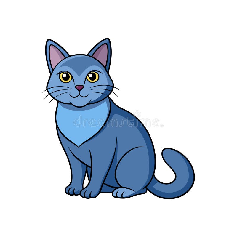 Engaging Russian Blue Coloring Illustration Stock Photo - Illustration ...