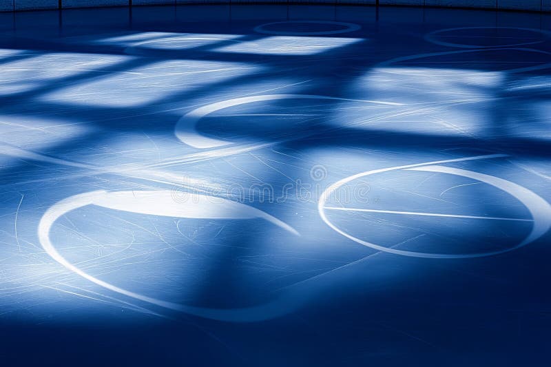 Engaging Silhouette Photography of an Ice Hockey Rink S Surface from a ...
