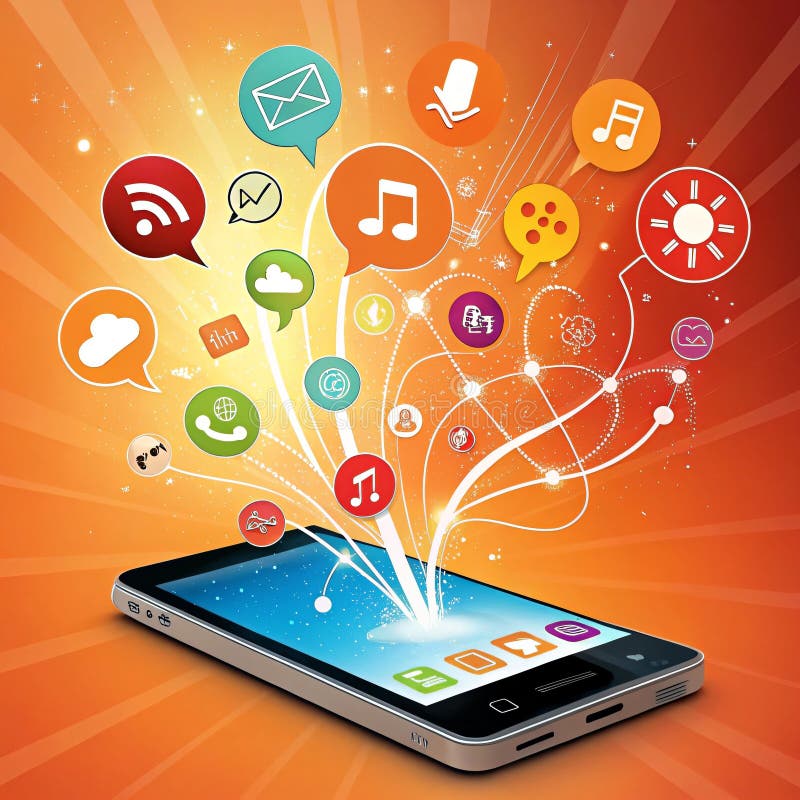 Engaging Social Media Interaction through Mobile Apps Stock ...