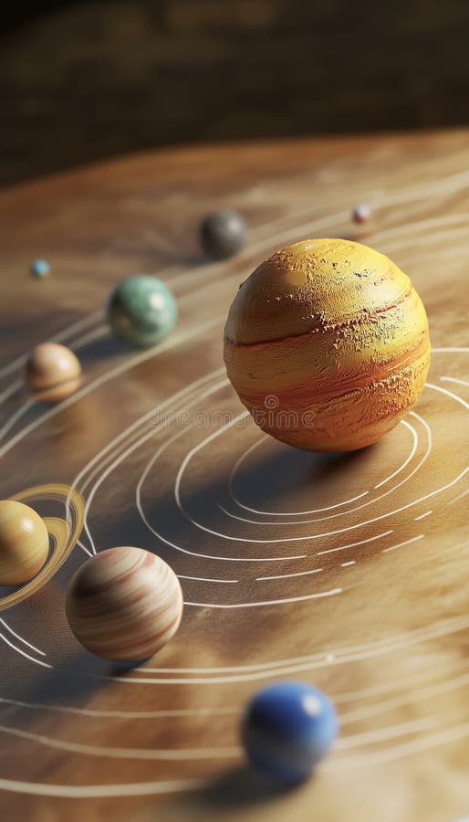 Engaging Solar System Model Featuring Sun, Planets, and Comet in ...