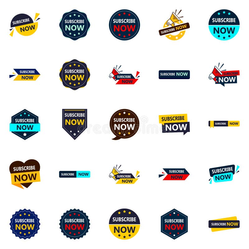 25 Engaging Subscribe Now Banners for Blogs and Newsletters Stock ...
