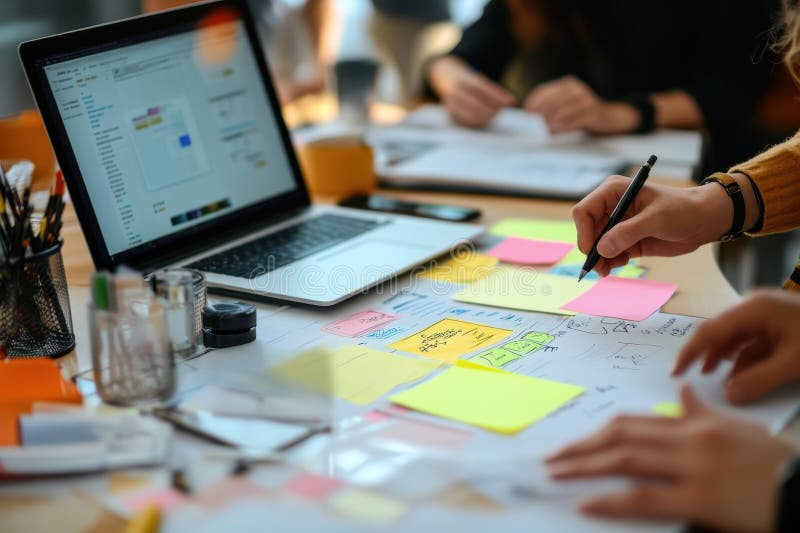 Engaging Team Collaboration on Digital Project with Sticky Notes and ...