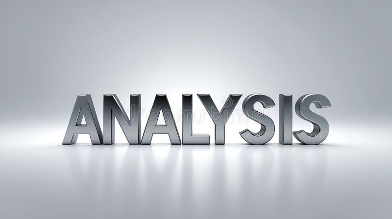 Engaging Text Art with the Word Analysis in Metallic 3D Style on a ...