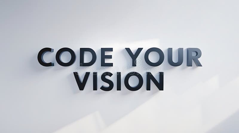 Engaging Typography Showcases the Phrase Code Your Vision on a Clean ...