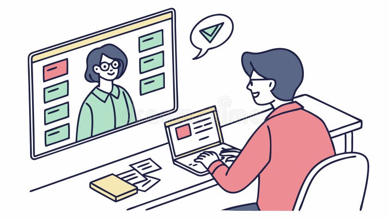 Engaging Video Conference, Remote Collaboration, Vector Design ...