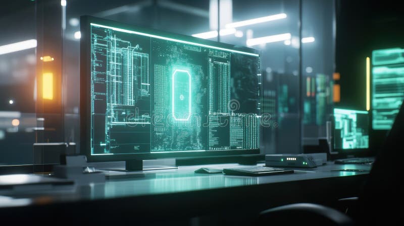 An Engaging View of a Virtual Security Console Illustrating Realtime ...