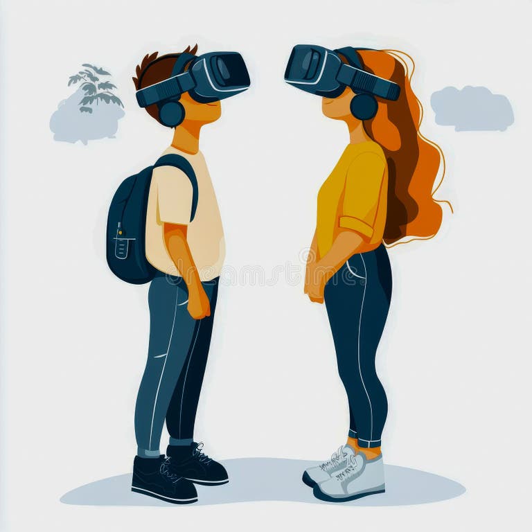 Engaging Virtual Interaction with Two People Wearing Virtual Glasses in ...