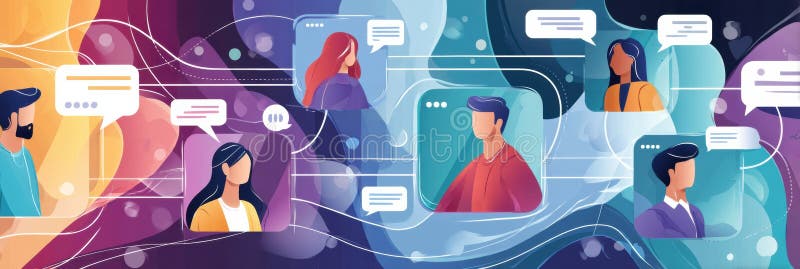 Engaging Virtual Meeting Interface Showcasing Diverse Avatars and ...