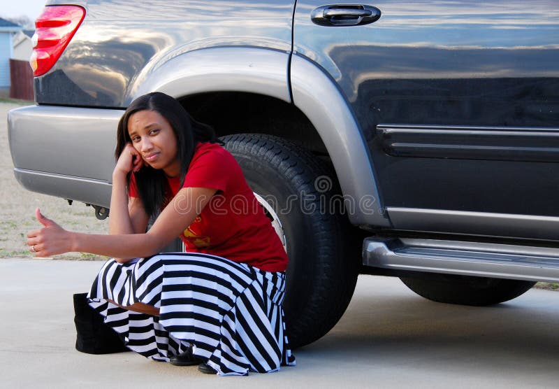 Enganchar un paseo foto de archivo. Imagen de falda, negro - 4327524