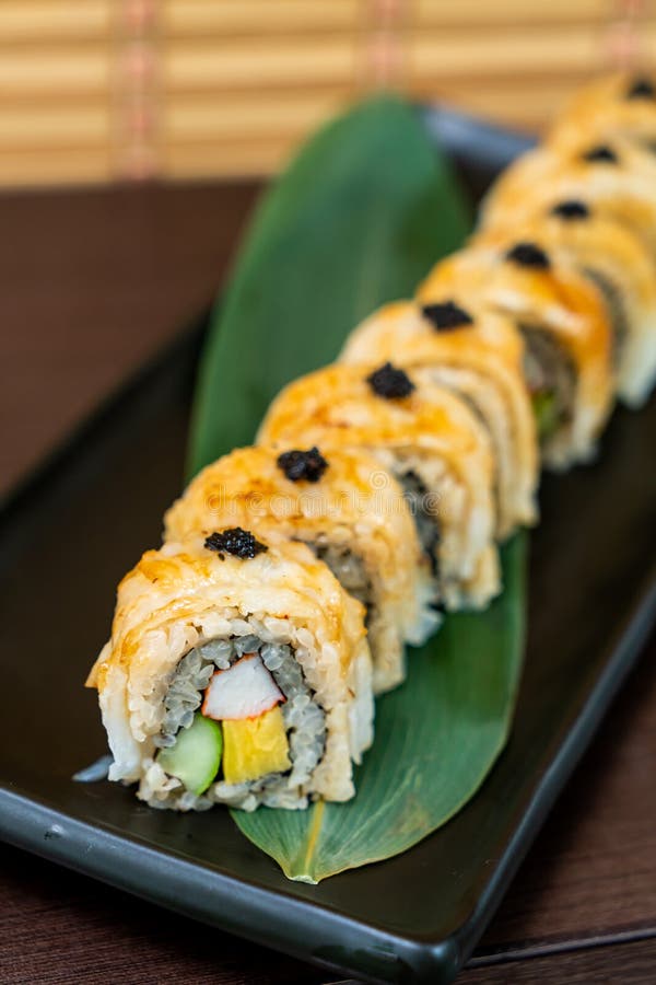 Engawa Sushi (Fish Fin Sushi) Stock Photo - Image of burn, lunch: 68913372