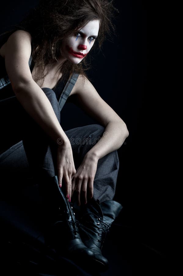 Enge clown stock afbeelding. Image of circus, vrees, gotisch - 12325927