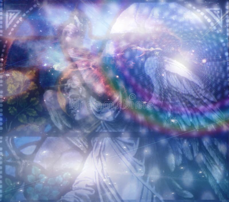 Engel En Hemelse Samenstelling Stock Illustratie - Illustration of ...