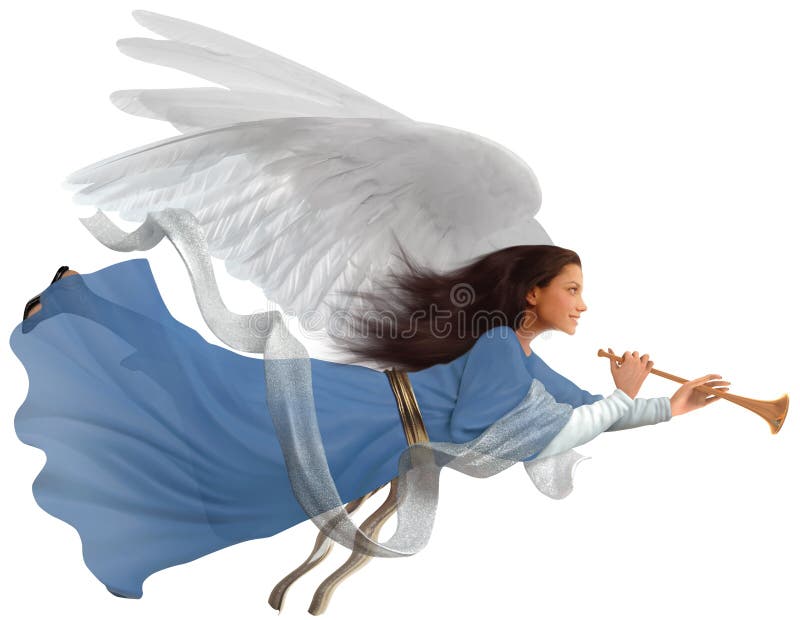 Engel op wit stock foto. Image of onschuldig, mooi, beschermer - 3213844